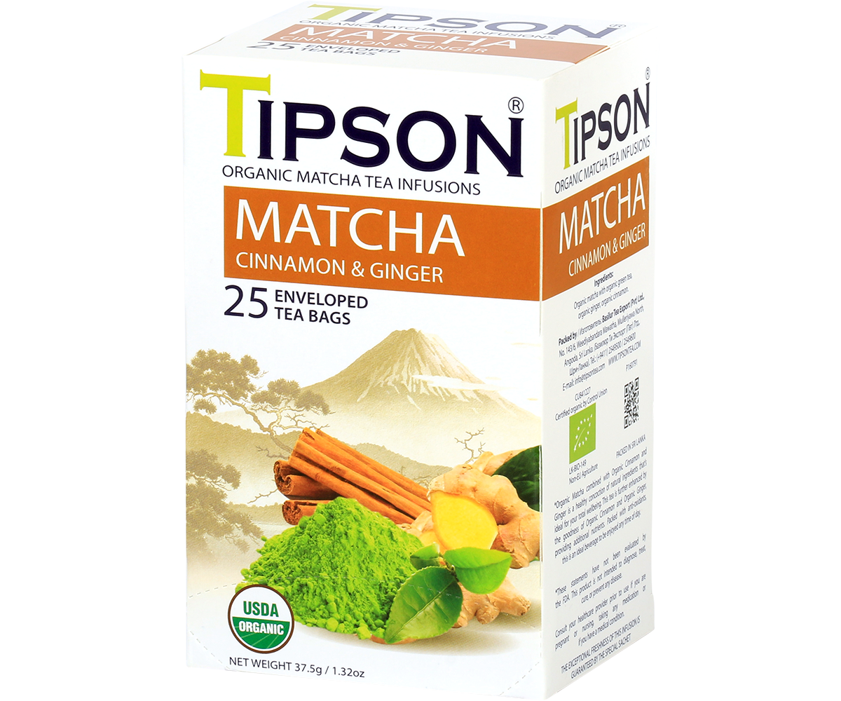 Tipson Tea Sri Lanka - Organic Matcha Cinnamon & Ginger